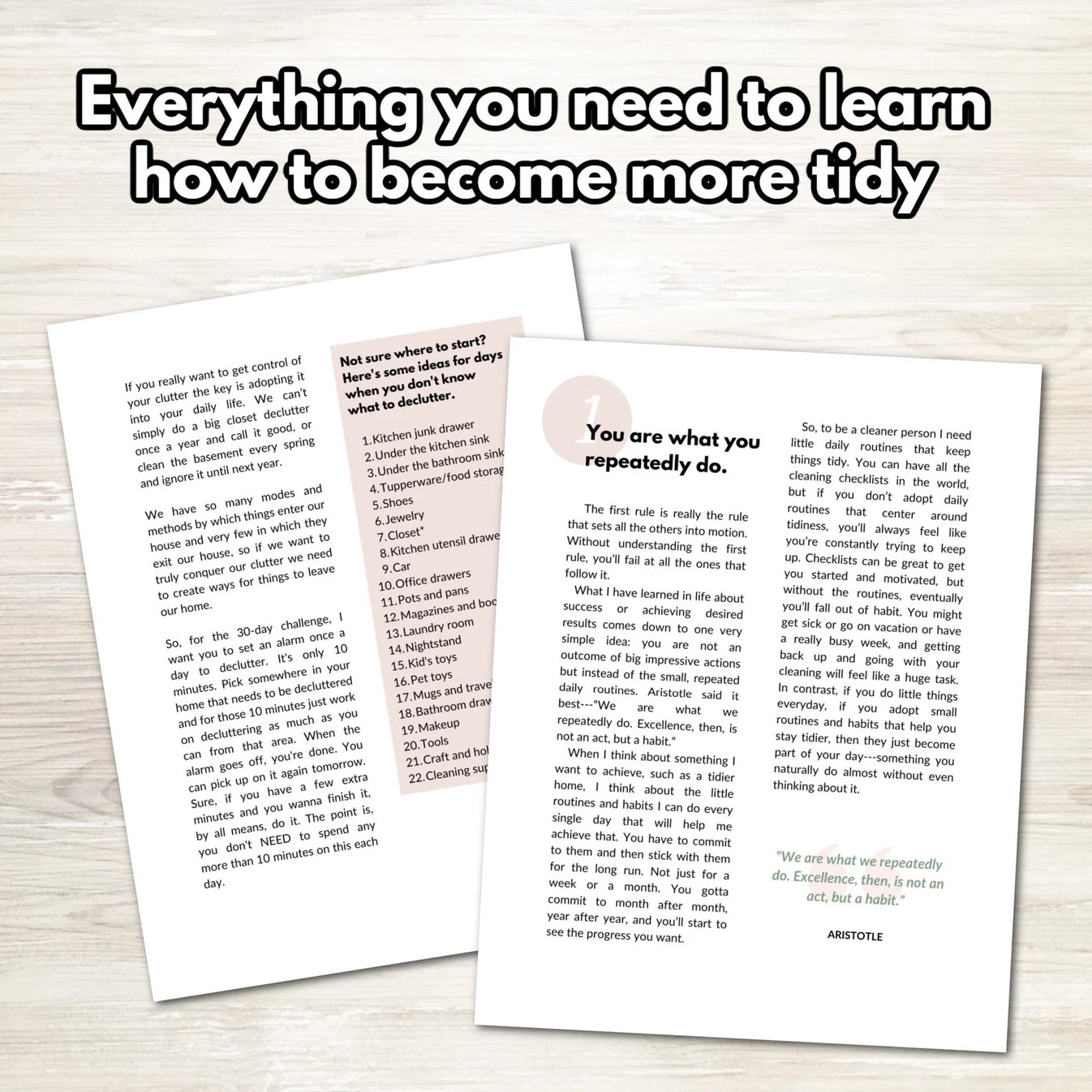 Cleaner in 30 Days E-Book | How anyone can learn to be tidy ...